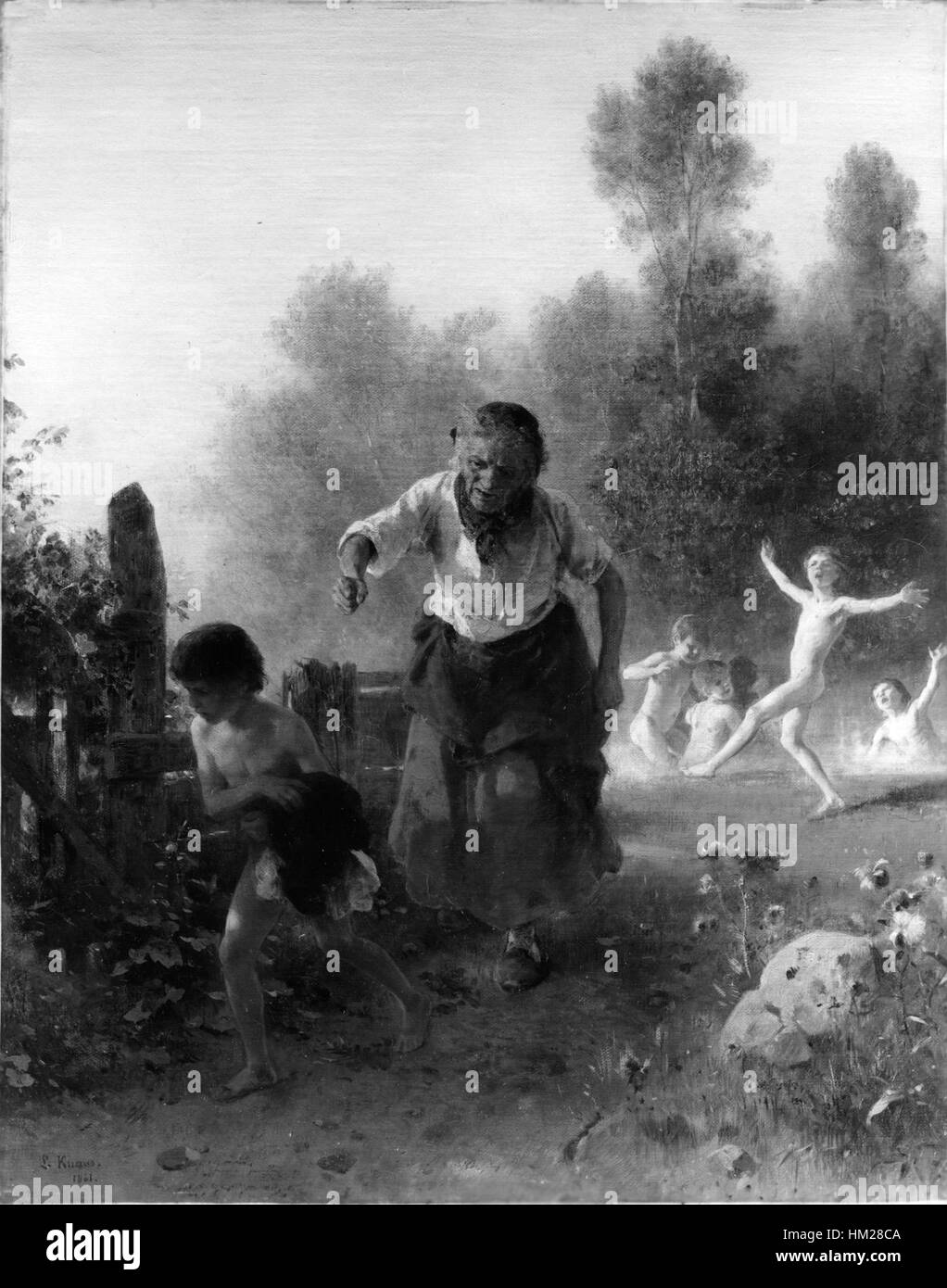 'The Truant' by Ludwig Knaus, housed in the Walters Art Museum ...