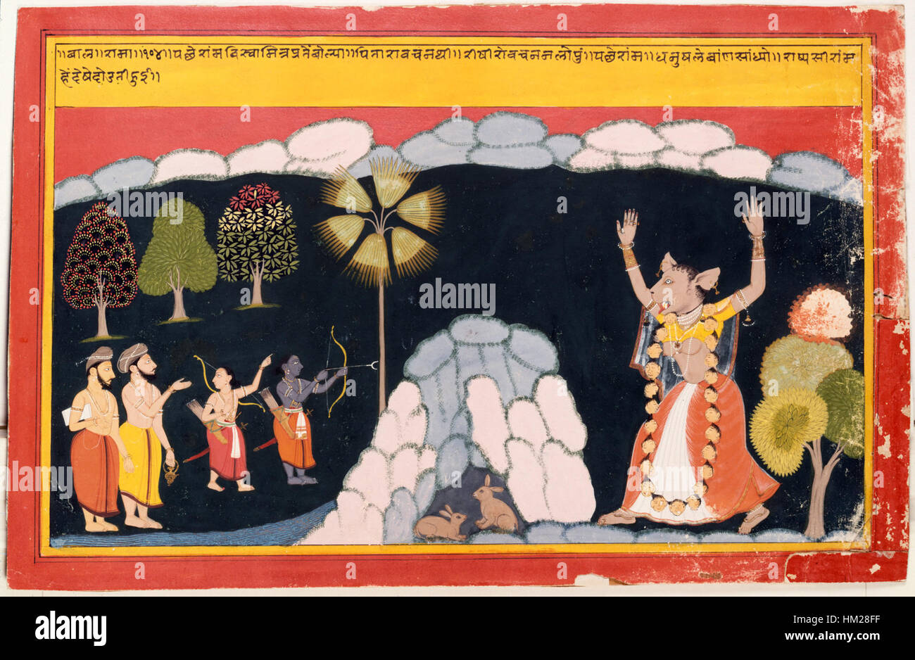 The artwork 'Rama Destroys Ogress' from the Walters Art Museum (W888 ...