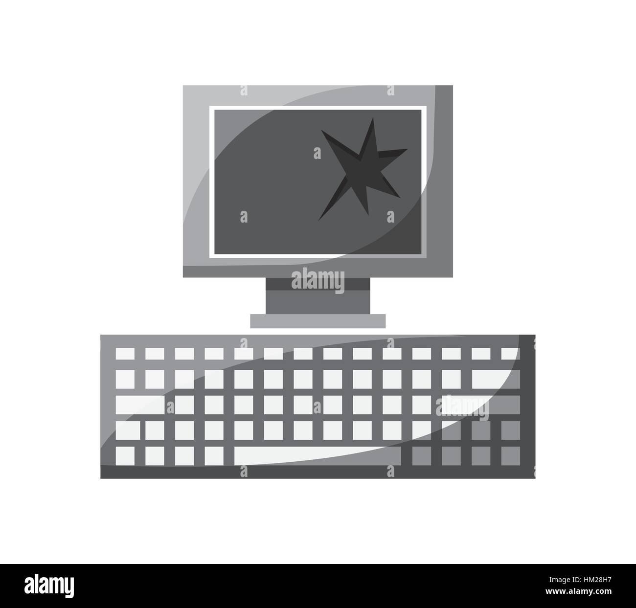 computer device icon over white background. colorful design. vector ...