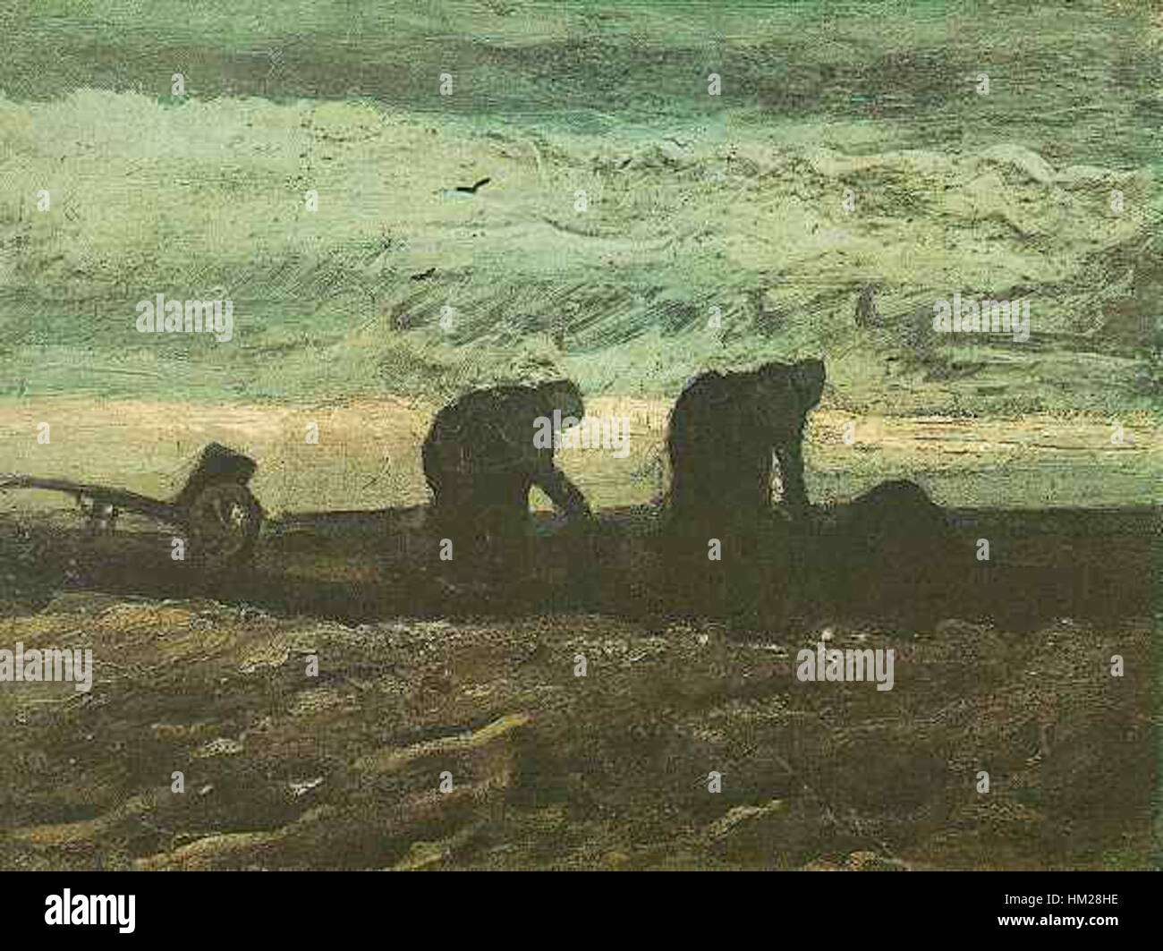 'Two Women in the Moor' is a painting that captures two figures in a ...