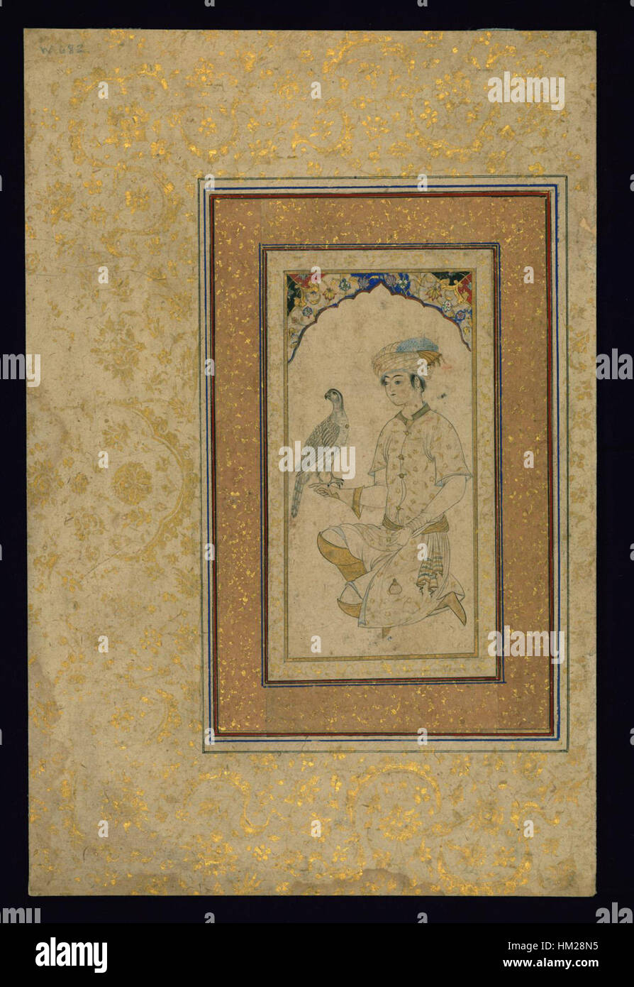 'Iranian - A Youth with a Falcon' is an artwork identified by the ...