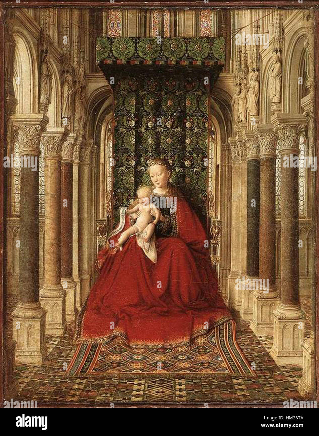 The central panel of Jan van Eyck's Small Triptych is a remarkable example of Early ...