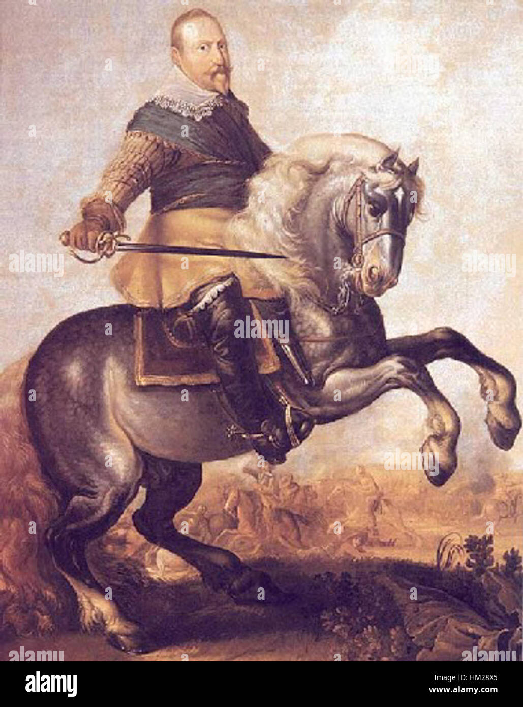 Gustavus Adolphus at the Battle at Breitenfeld Stock Photo - Alamy