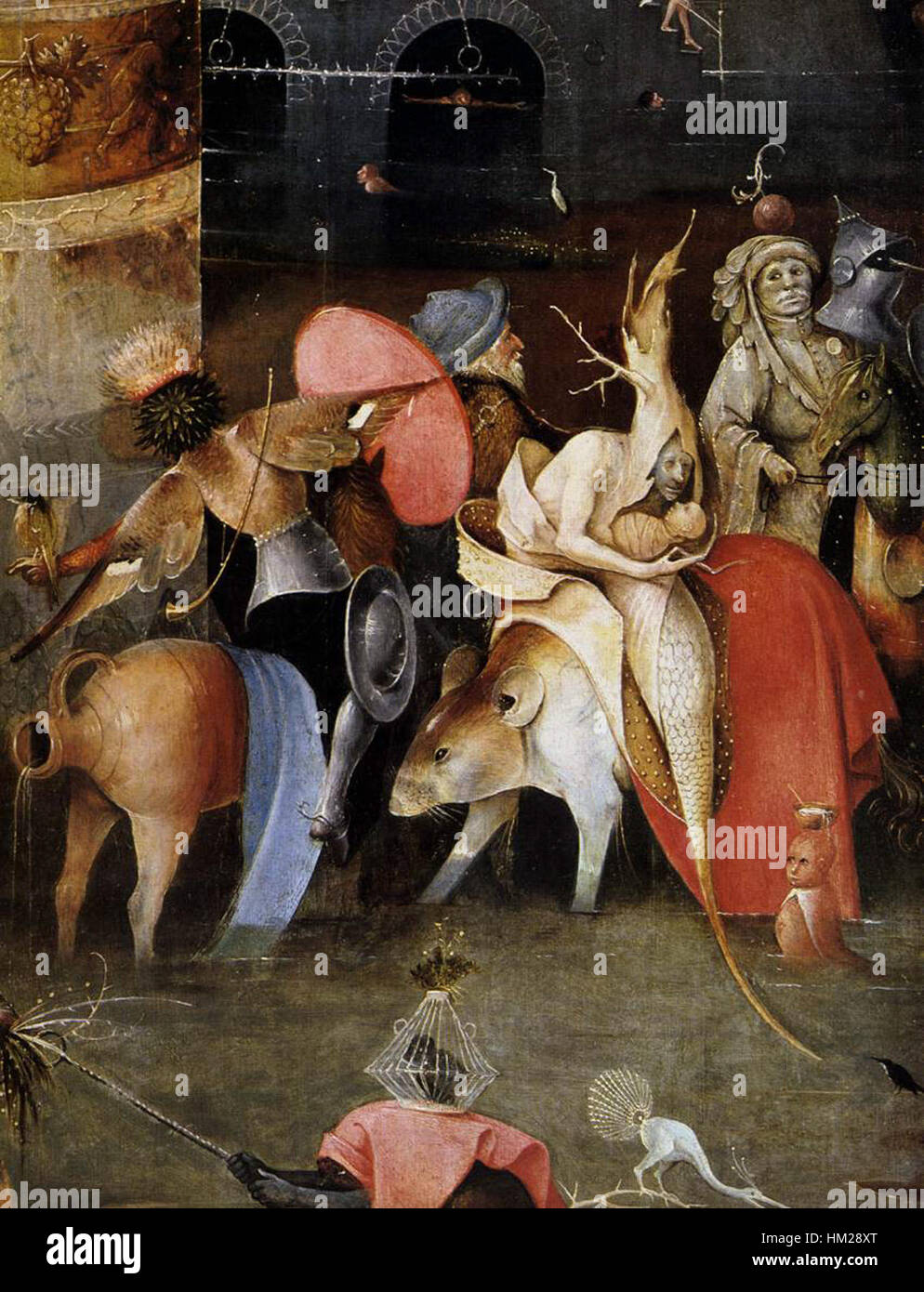 A detailed section from Hieronymus Bosch's famous 'Temptation of St ...