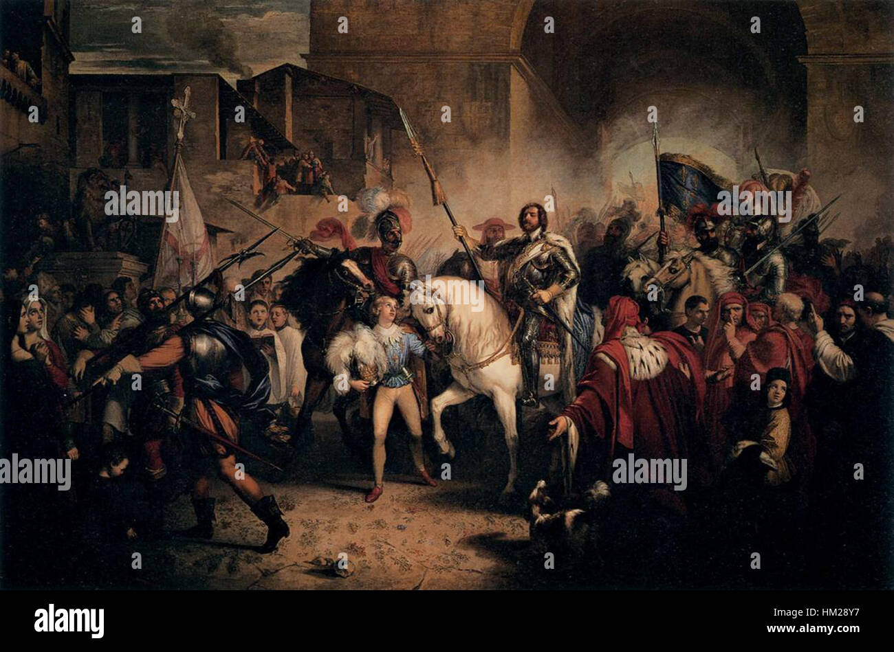 Giuseppe Bezzuoli’s painting 'Entry of Charles VIII into Florence ...