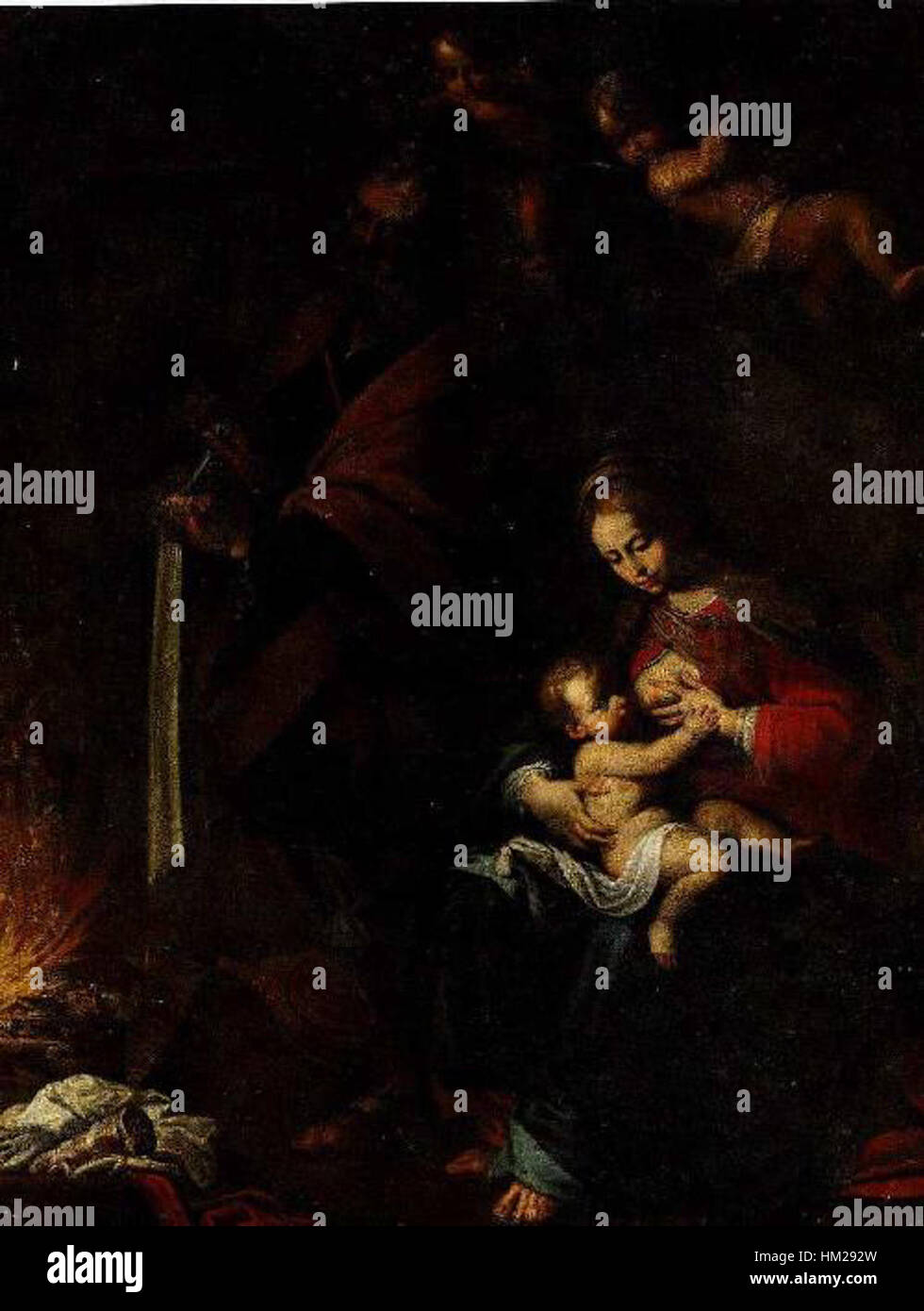 A religious painting by Giuseppe Marullo, depicting the Virgin Mary ...