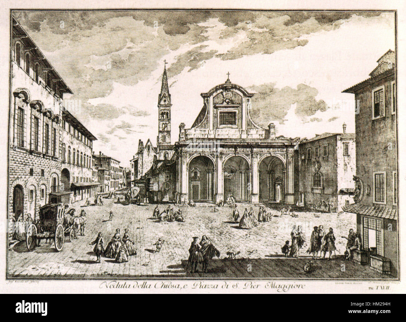 Giuseppe Zocchi's painting 'Piazza san Pier Maggiore' (1744) captures ...