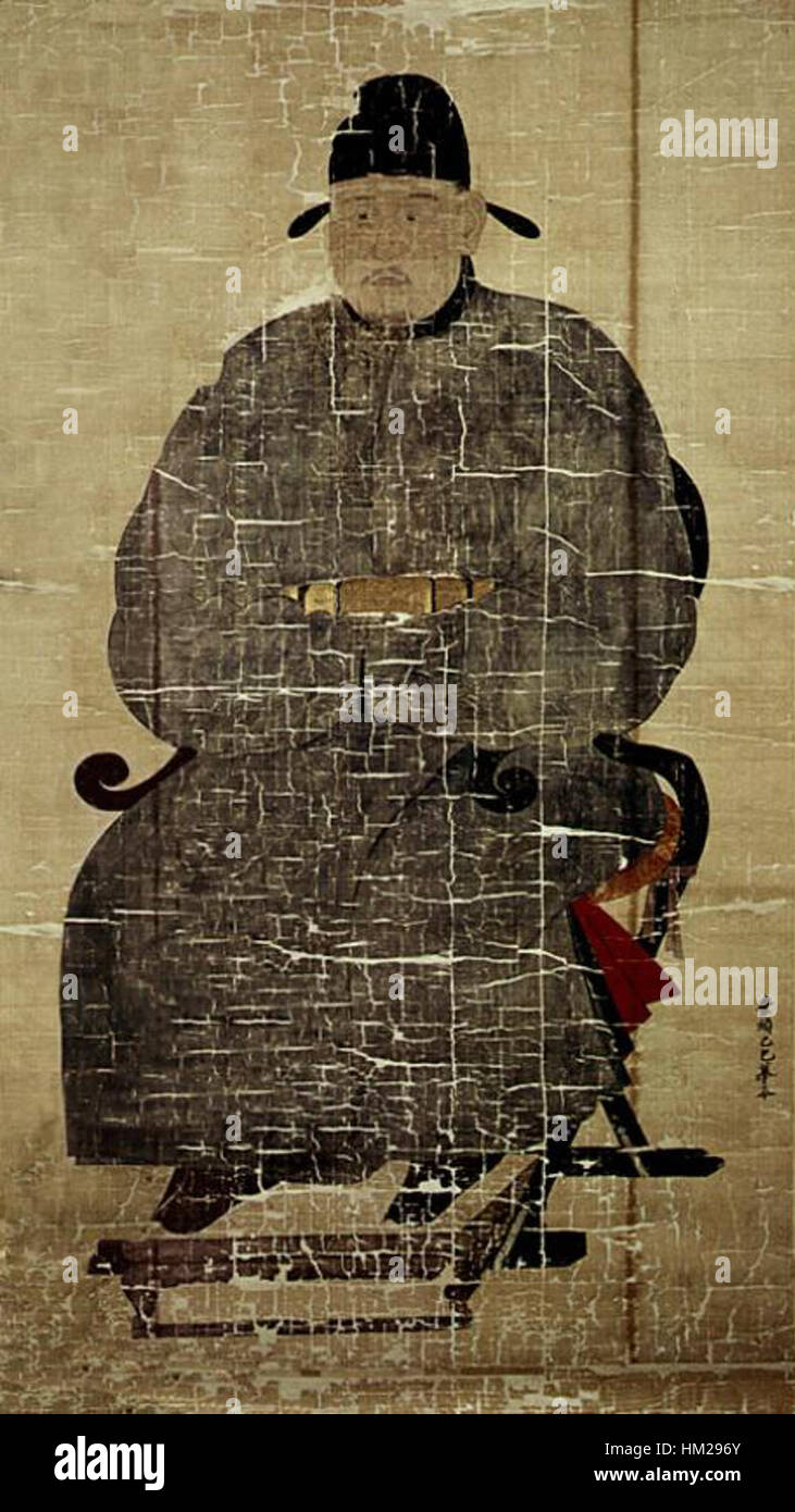 A traditional painting from the Goryeo period depicting the portrait of ...