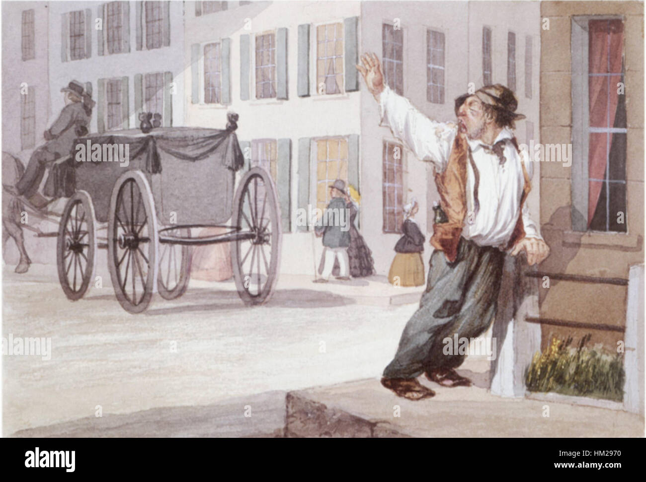'Grave Mistake' by D.C. Johnston, painted in the 1830s, is a watercolor ...