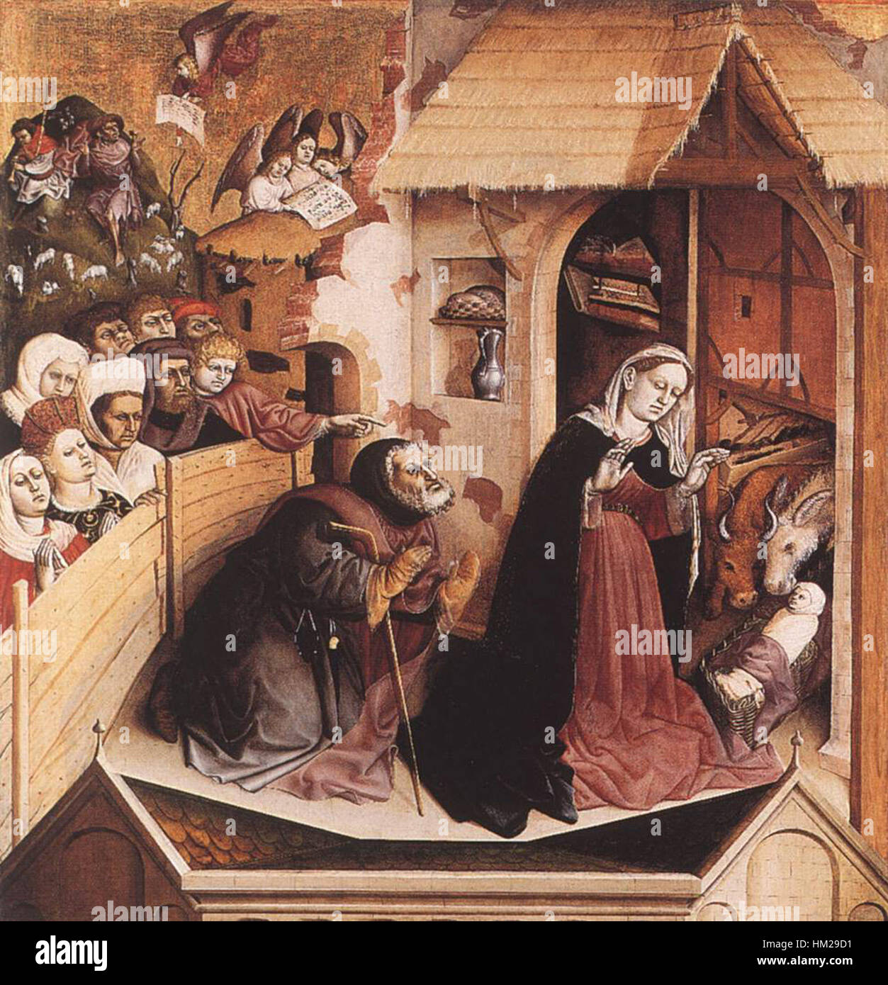'Geburt Christi' by Hans Multscher depicts the birth of Christ, a ...