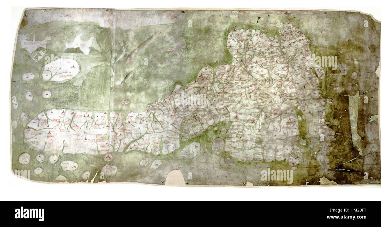 The Gough Map, created around 1360, is one of the oldest known maps of ...