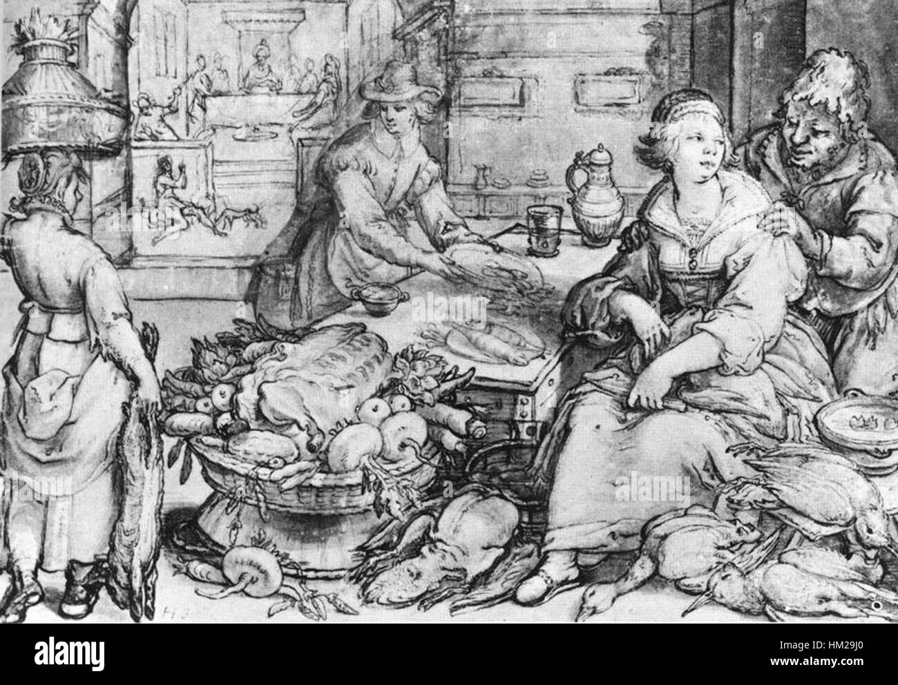 This engraving by Hendrick Goltzius, a master of Dutch printmaking ...