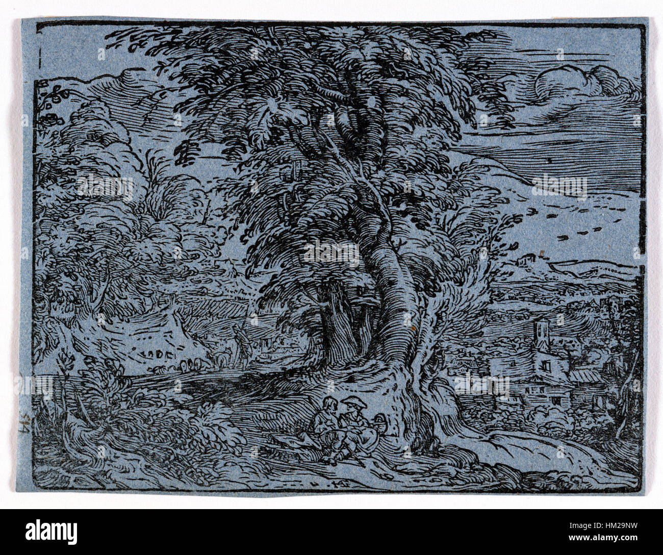 This engraving by Hendrik Goltzius, 'Landscape with Seated Couple ...