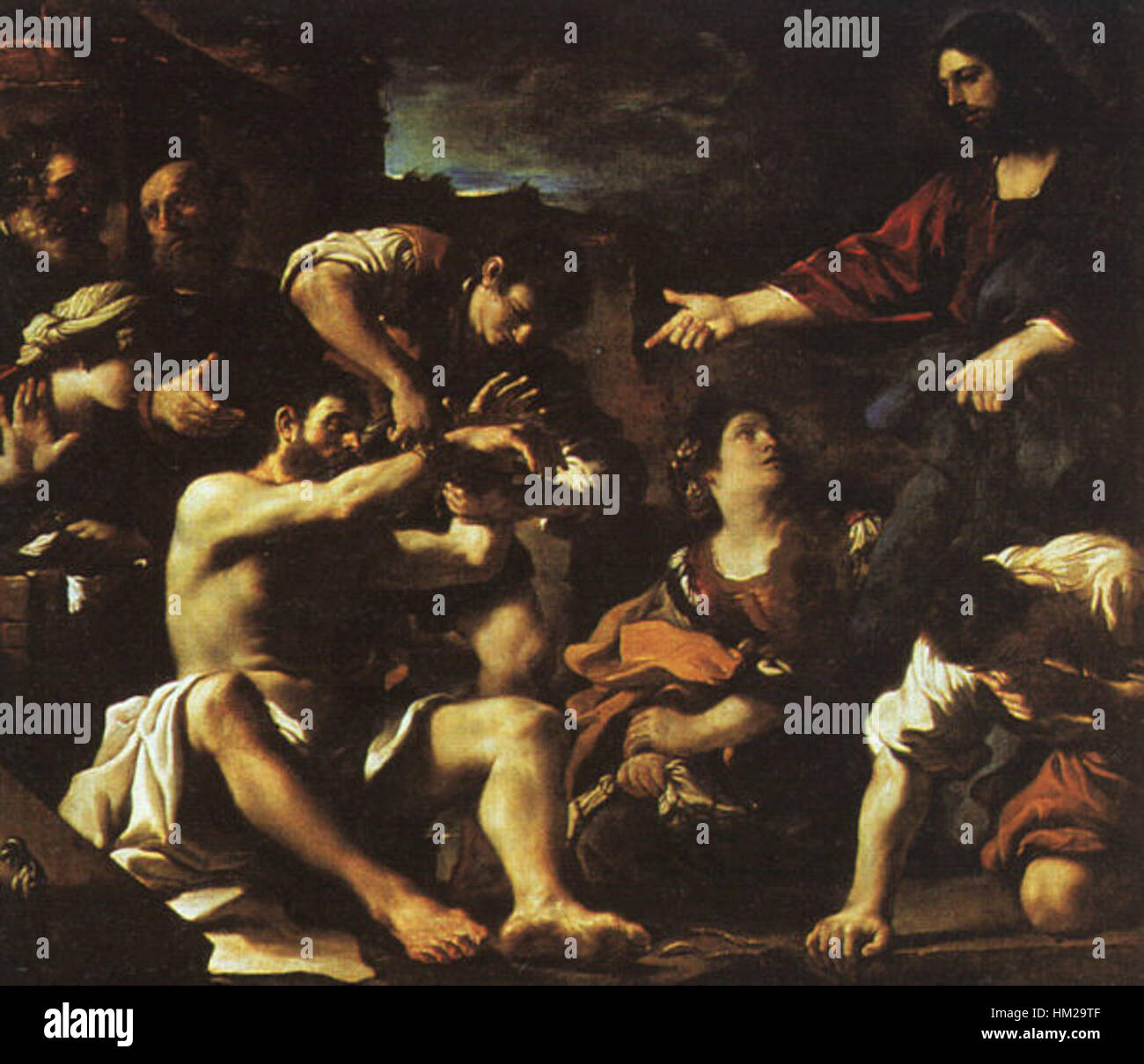 Guercino’s 'Res Lazzaro 2' is a powerful painting depicting the resurrection of Lazarus, a ...