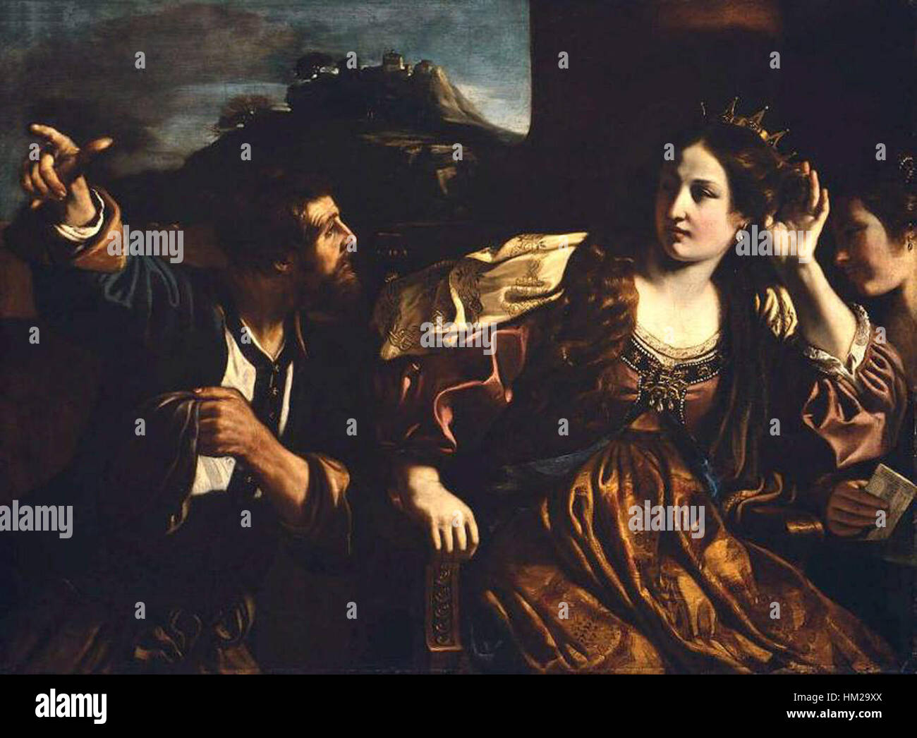 Guercinoâ€™s â€˜Semiramis Receiving Word of the Revolt of Babylonâ€™ is ...