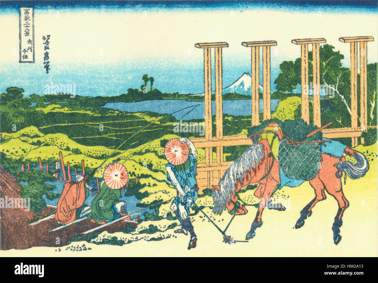 Hokusai’s 'Musashi Province' is part of his famous woodblock print ...