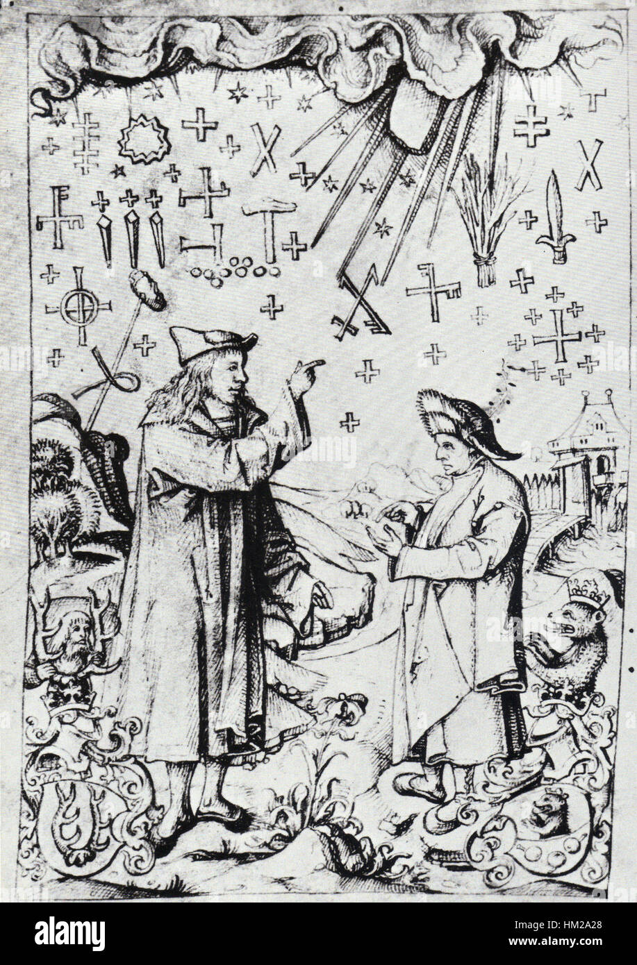 The 'Prodigiorum' by Gruenpeck is a depiction of supernatural or ...