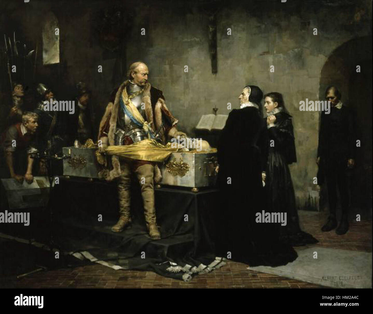 Black and white depiction of Duke Charles (Hertig Karl), a historical ...