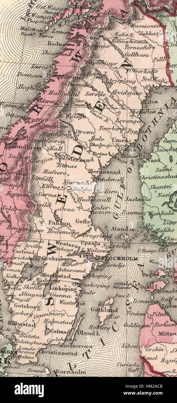 This artwork by A.J. Johnson from 1864 depicts Europe, focusing ...