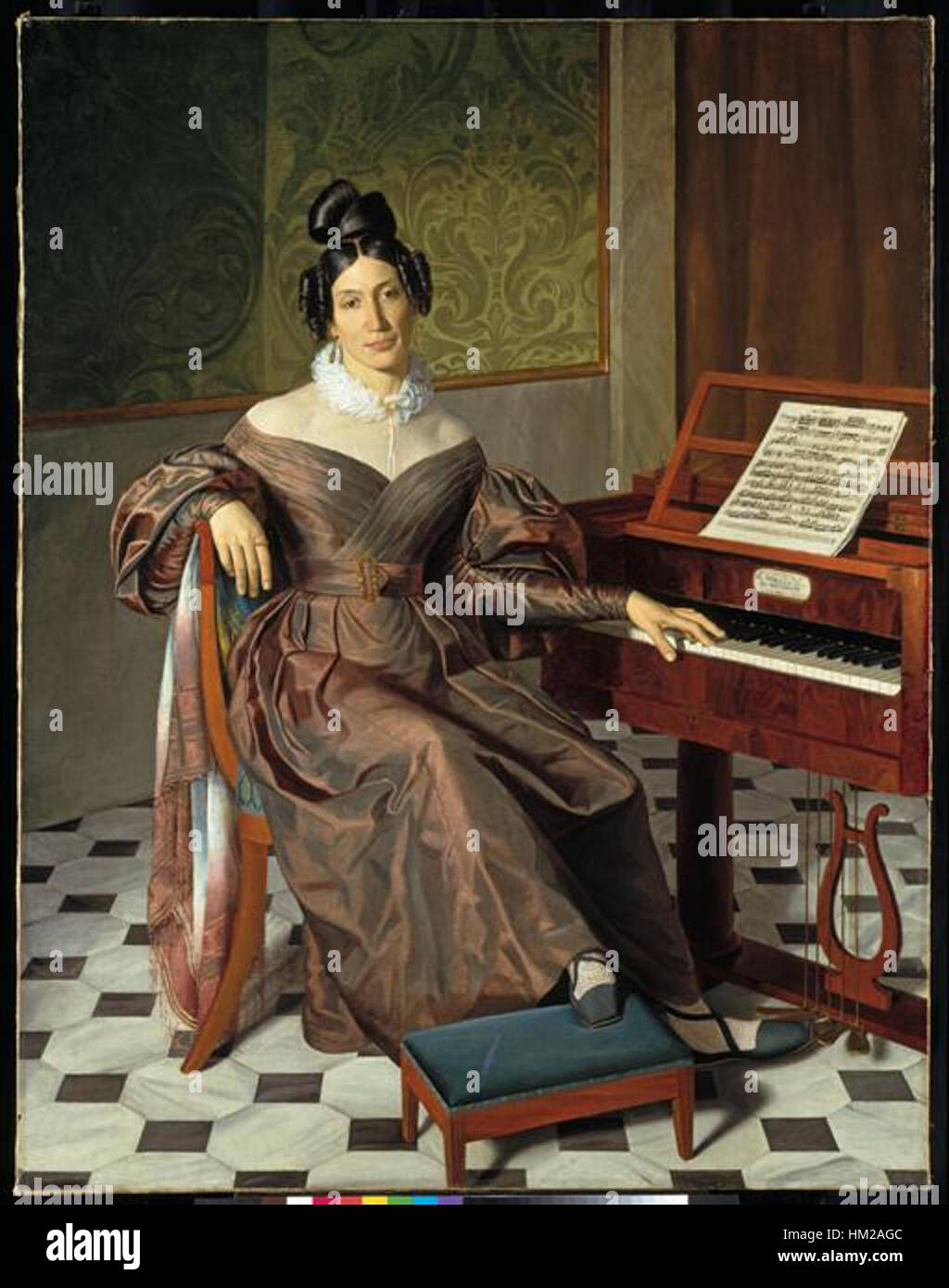 This portrait by Reiter depicts Isabella Colbran, a renowned soprano ...