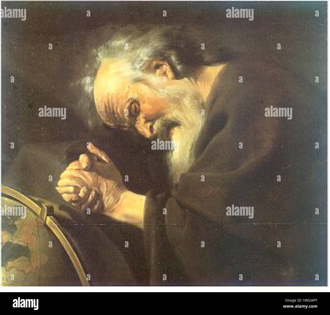 Johannes Moreelse’s painting 'Heraclitus' from the 17th century ...
