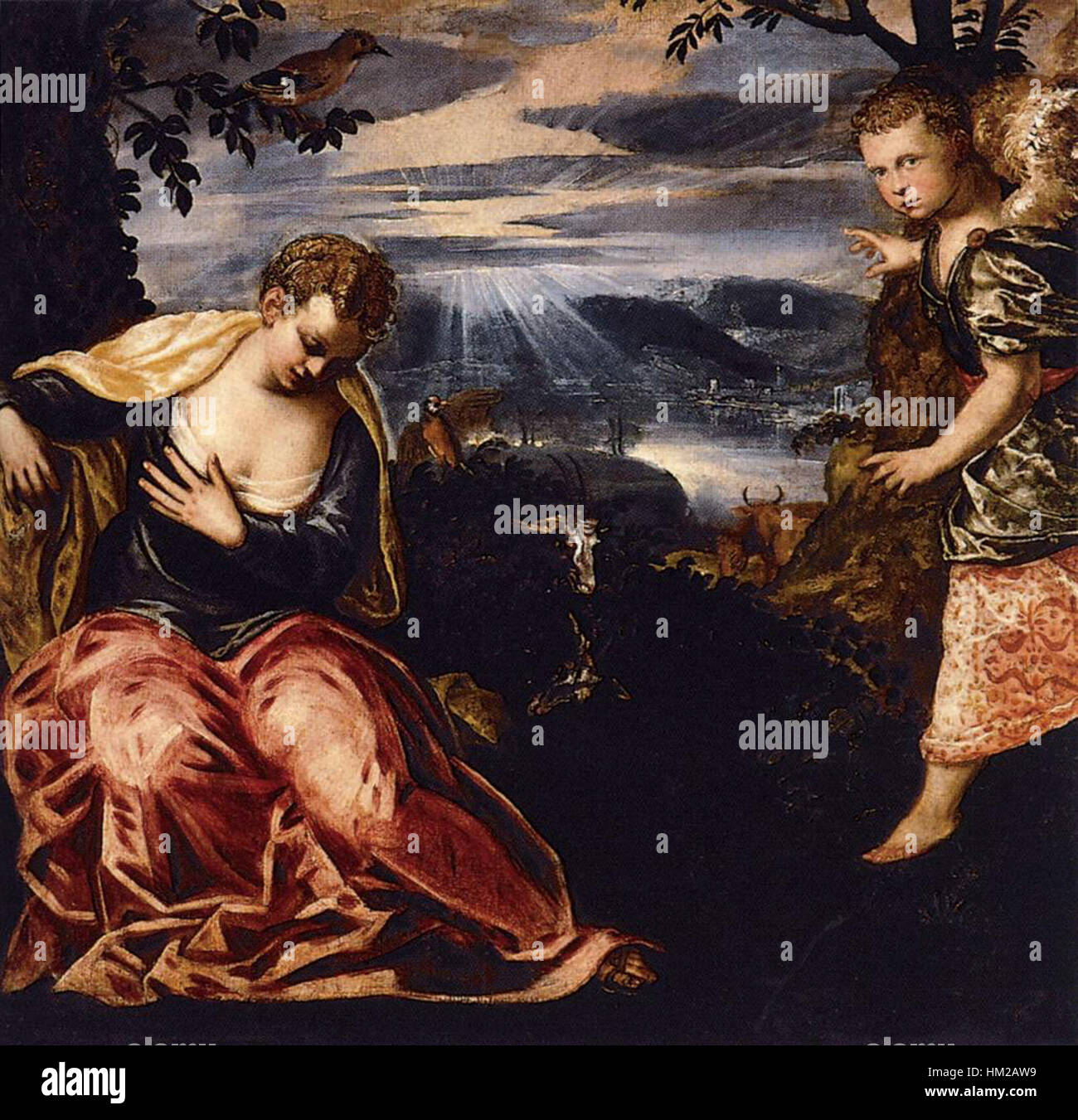 Jacopo Tintorettoâ€™s 'The Annunciation to Manoah's Wife' depicts the biblical moment when the ...