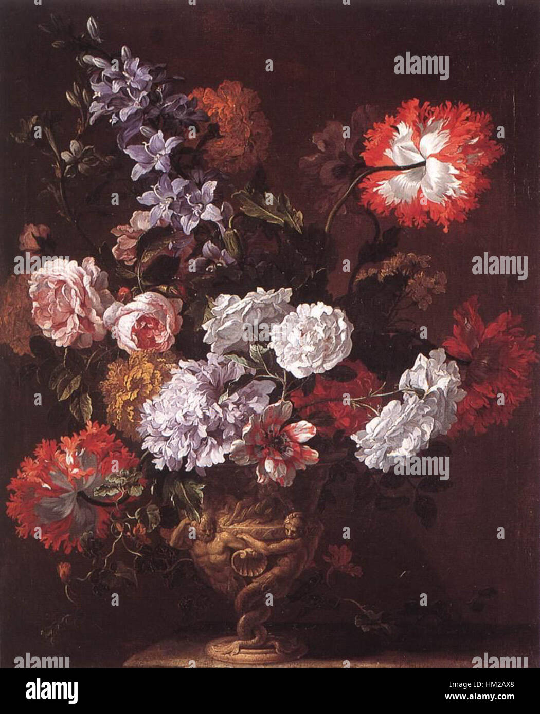 Jan-Baptist Bosschaert’s *Flower Piece* from the 17th century depicts a ...