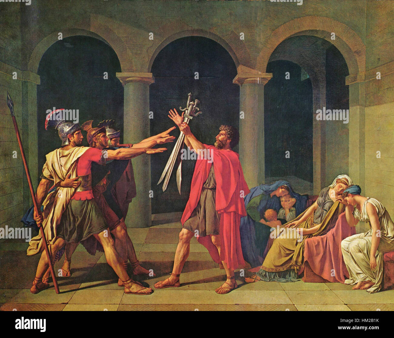 Jacques-Louis David’s painting captures the neoclassical style that ...
