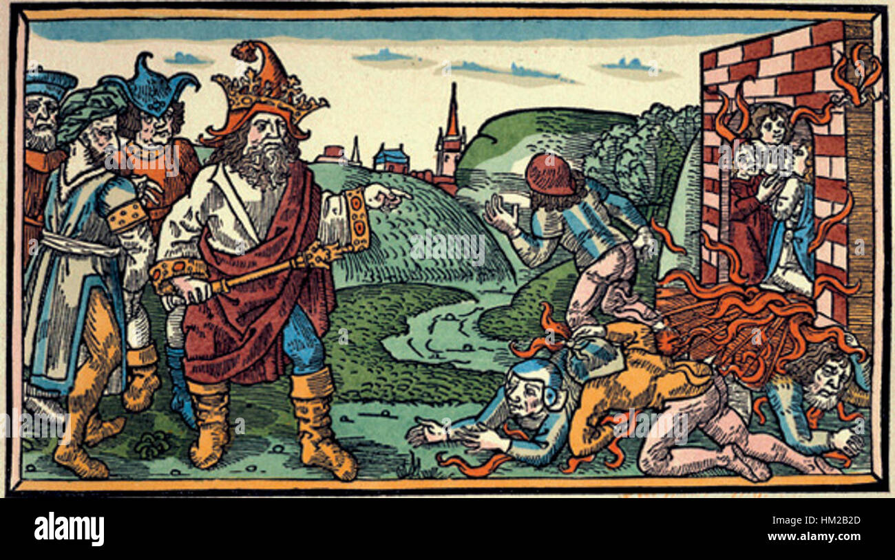 The artwork LB1494fieryfurnace depicts a dramatic interpretation of ...