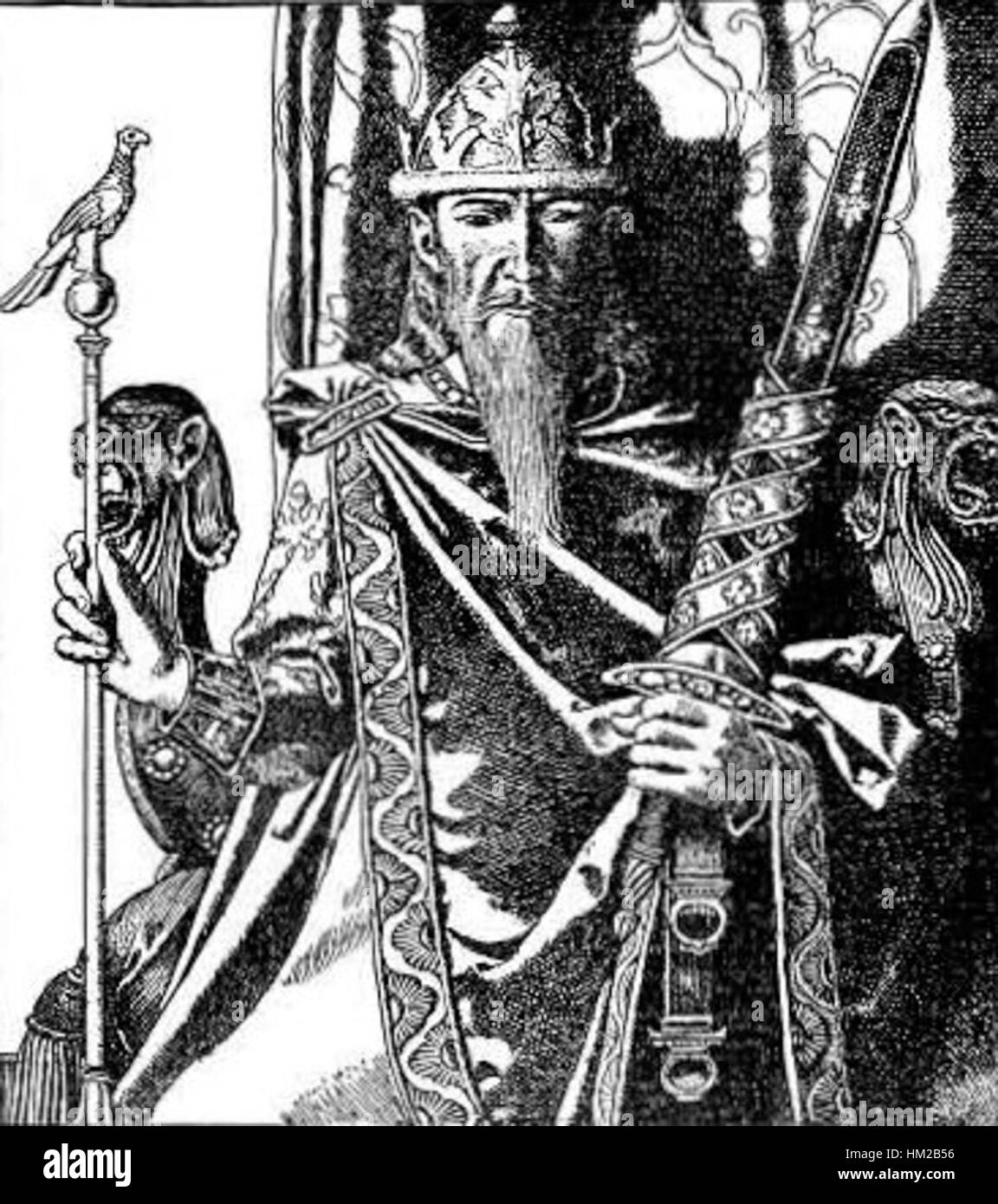 This portrait of King Mark of Cornwall from the 12th century reflects ...