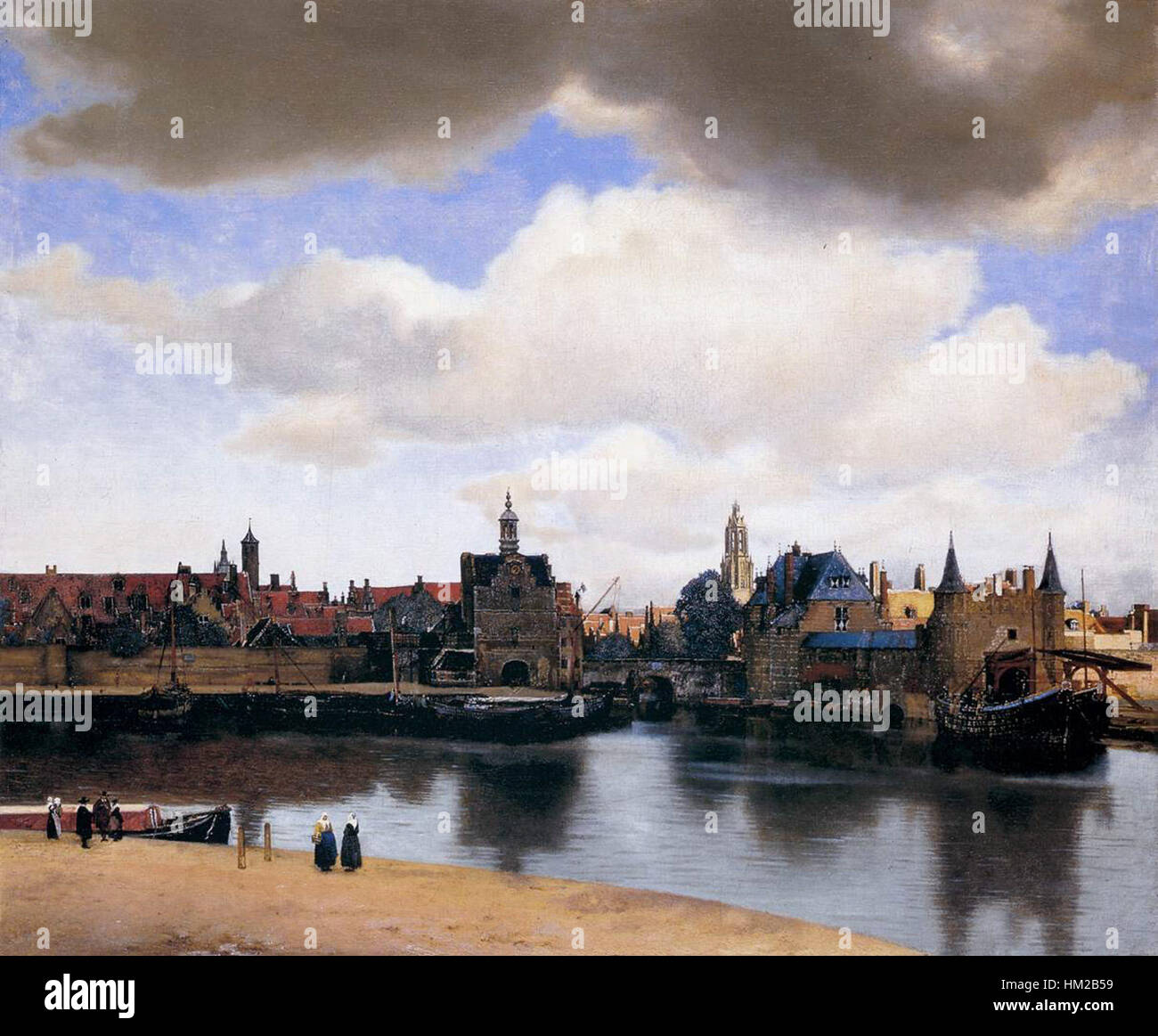 'View of Delft' by Johannes Vermeer is a renowned oil painting ...
