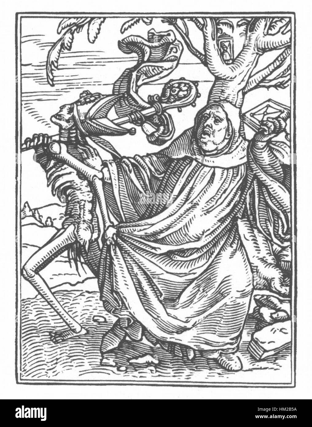 Holbein's 'Danse Macabre' series, specifically plate 14, vividly ...
