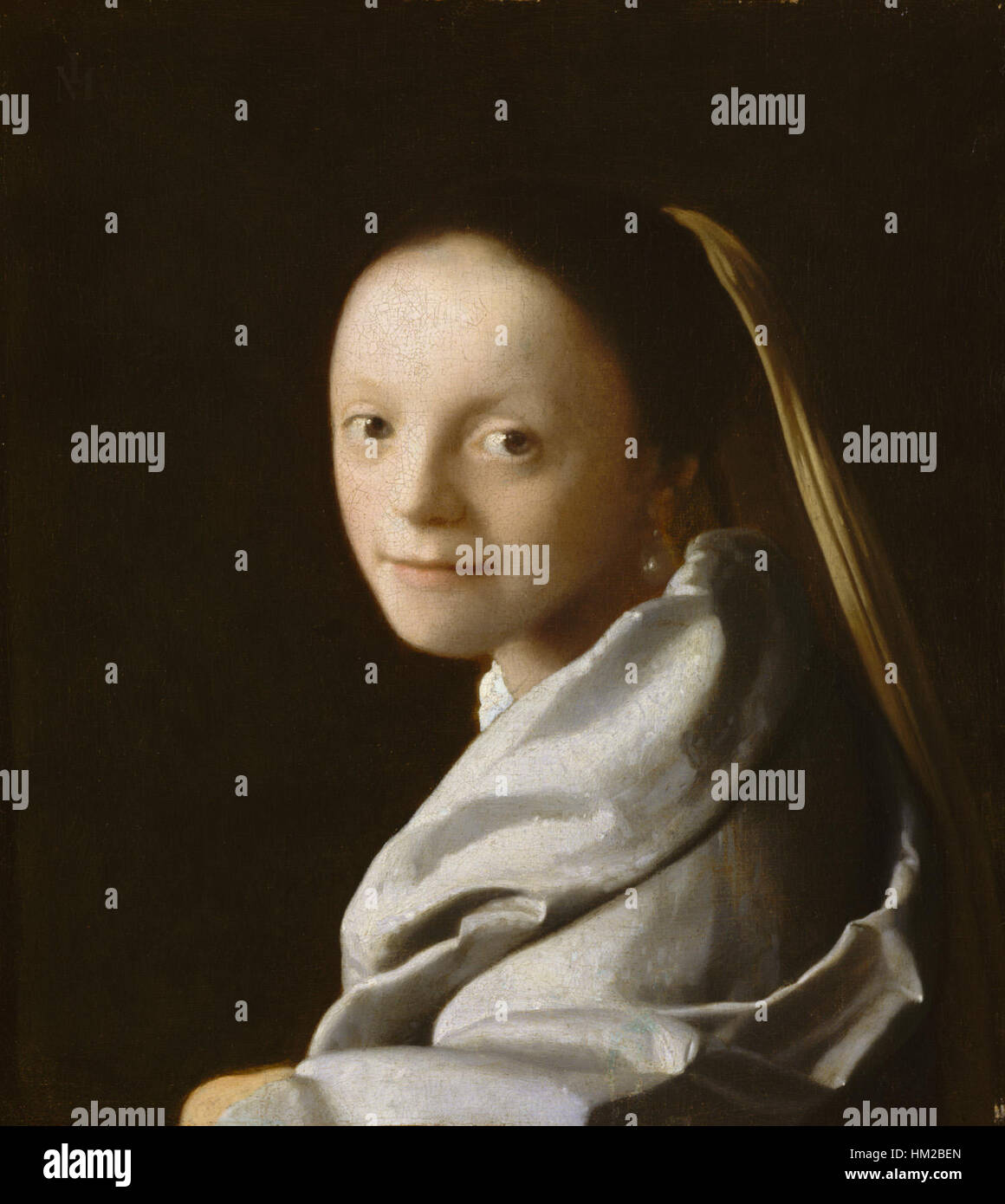 This iconic painting by Johannes Vermeer, titled 'Portrait of a Young ...