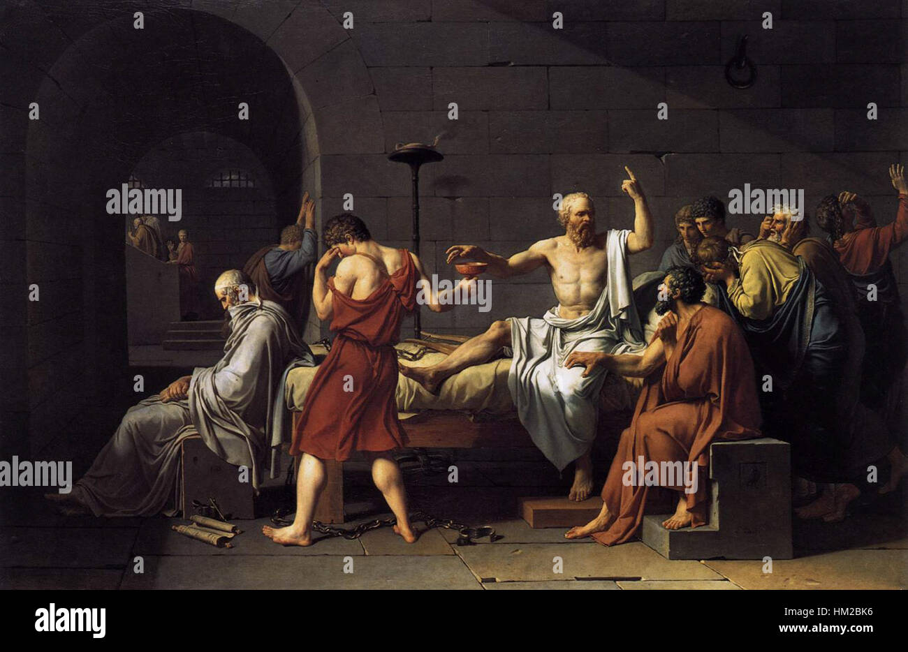 'The Death of Socrates' by Jacques-Louis David portrays the final ...