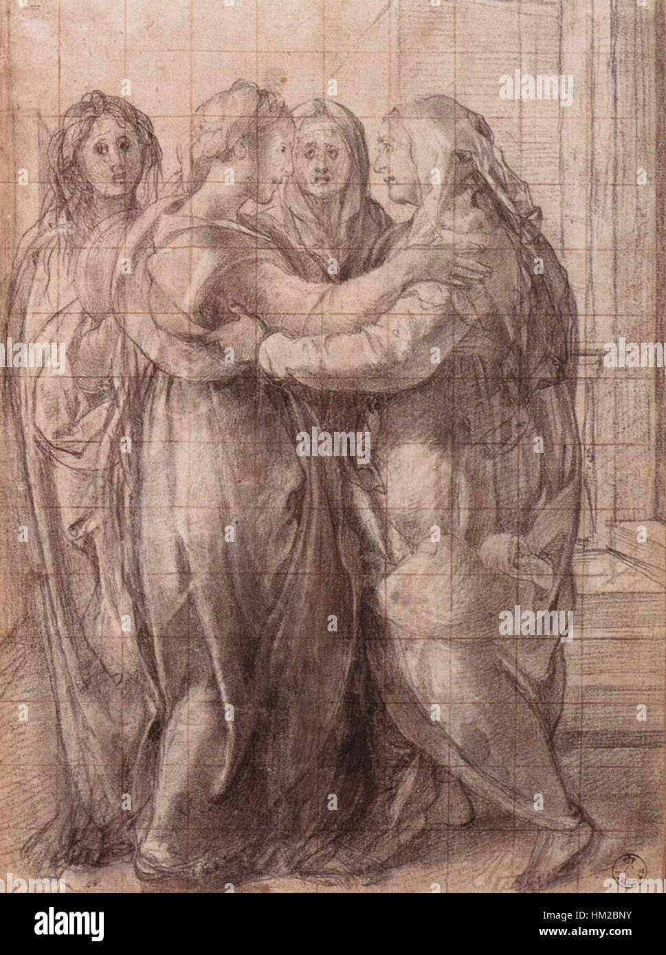 'Visitation' by Jacopo Pontormo depicts the meeting between the Virgin ...