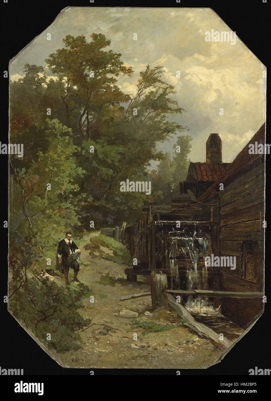 This sketch by Jacob van Ruisdael, a renowned Dutch landscape painter ...