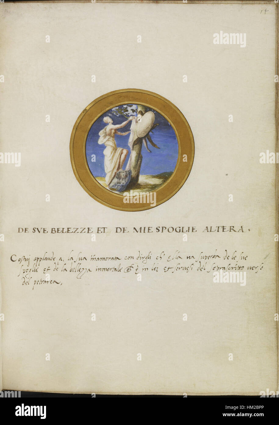 This Italian leaf from an emblem book, Walters W47614R, showcases an ...