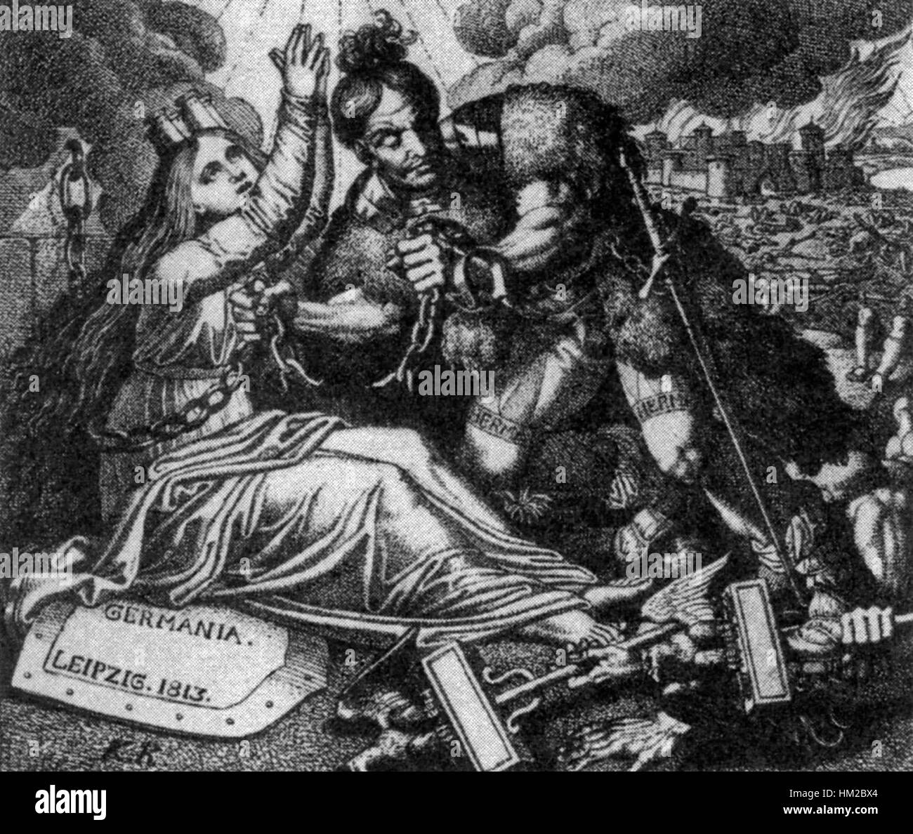 This 1818 painting by Karl Russ titled 'Hermann befreit Germania ...