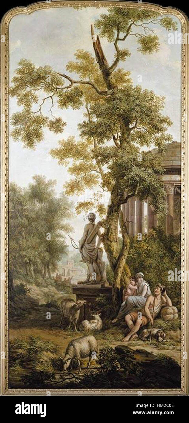 ‘Arcadian Landscape’ by Jurriaan Andriessen depicts a serene, idealized ...