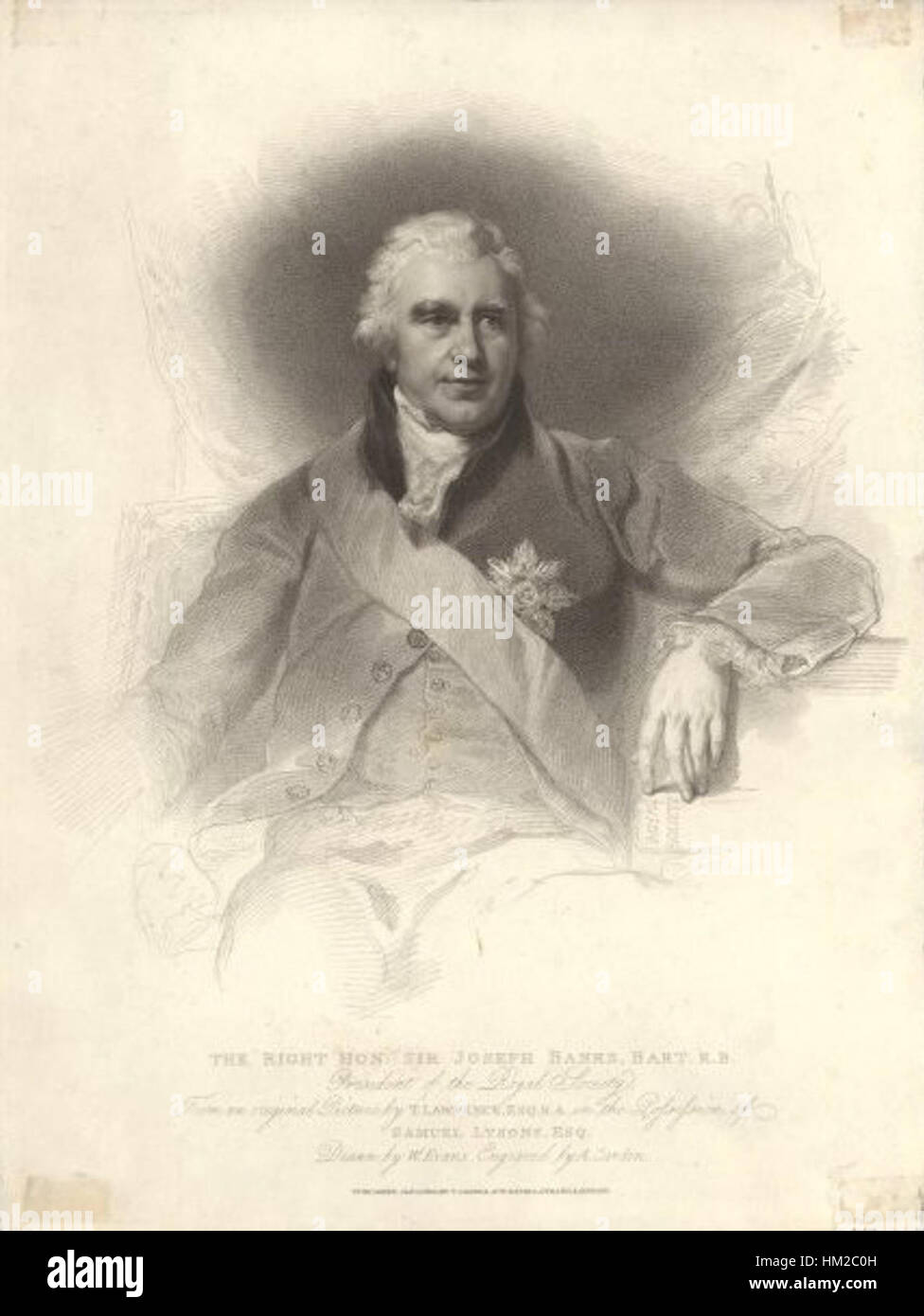 This portrait of Joseph Banks, painted in 1810, depicts the renowned ...