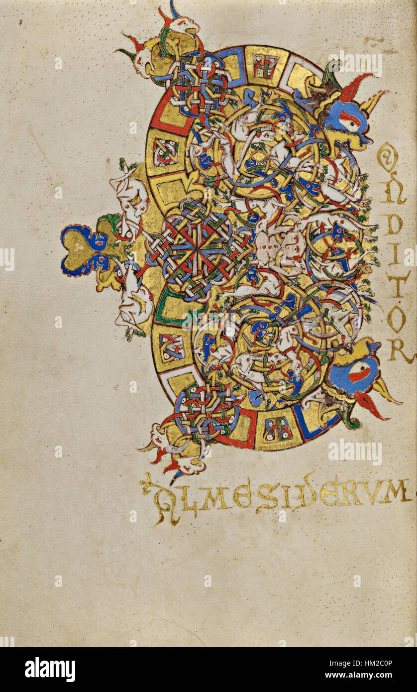 Medieval illuminated letter c hi-res stock photography and images - Alamy