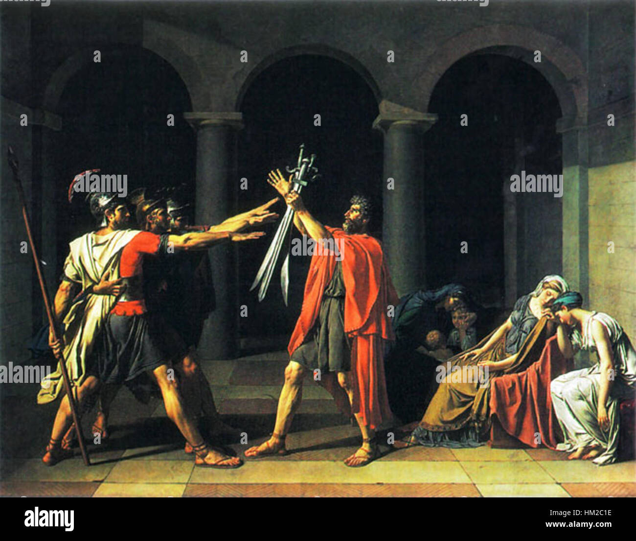 *The Oath of the Horatii*, painted by Jacques-Louis David, is a ...