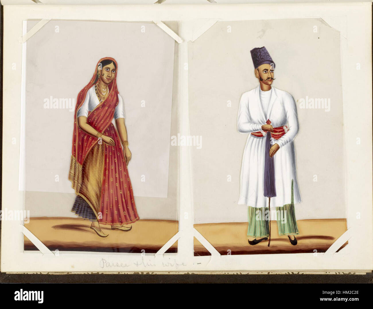 This miniature painting from the Walters collection depicts village ...