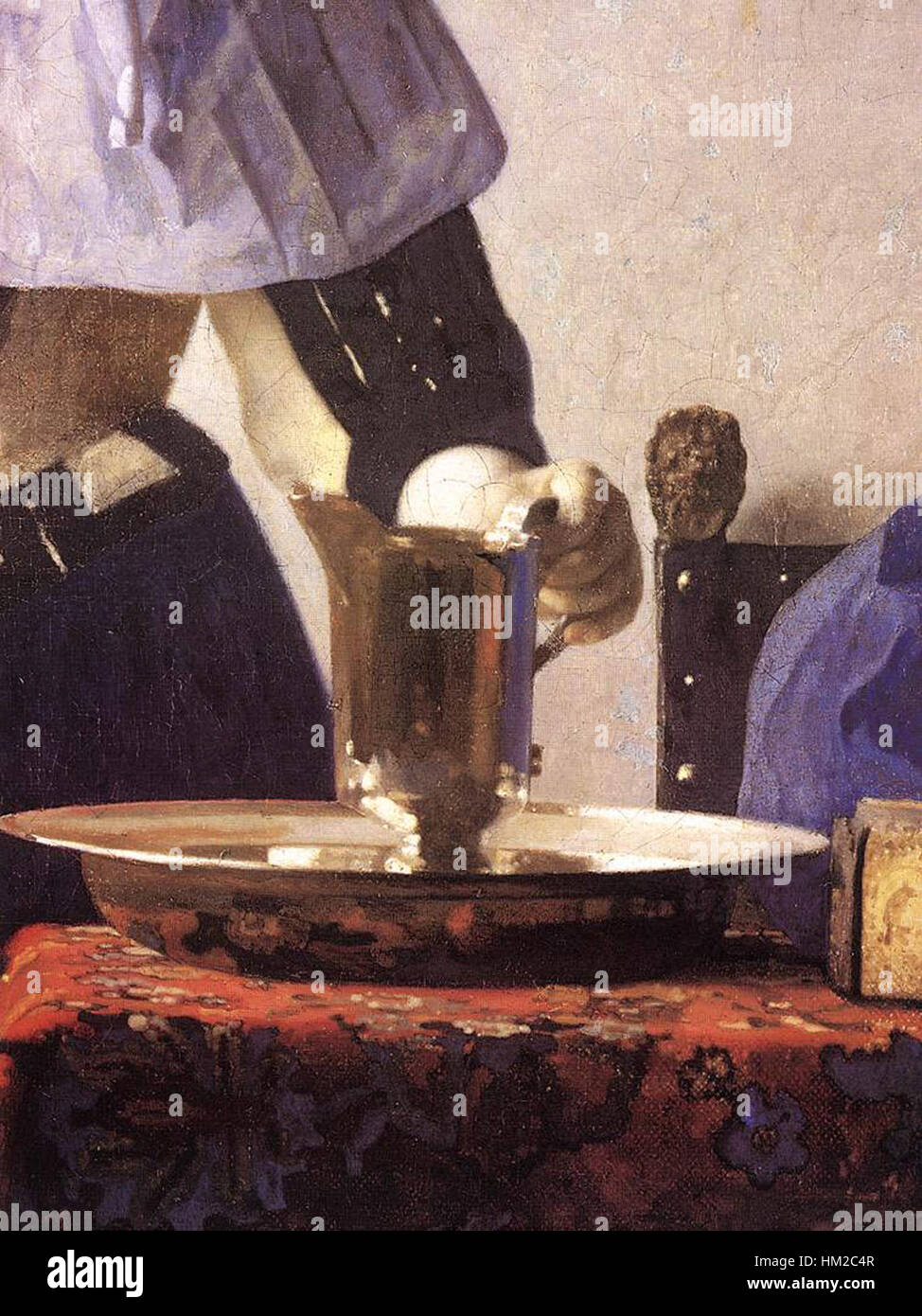 A close-up view of the renowned 17th-century painting 'Young Woman with ...