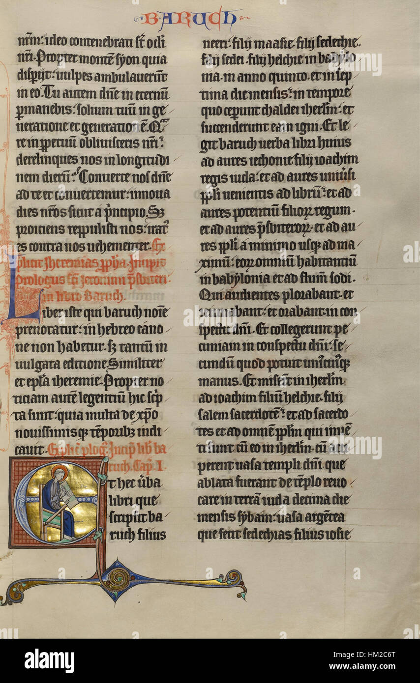 The 'Initial E' by Baruch is an illuminated manuscript page, known for ...