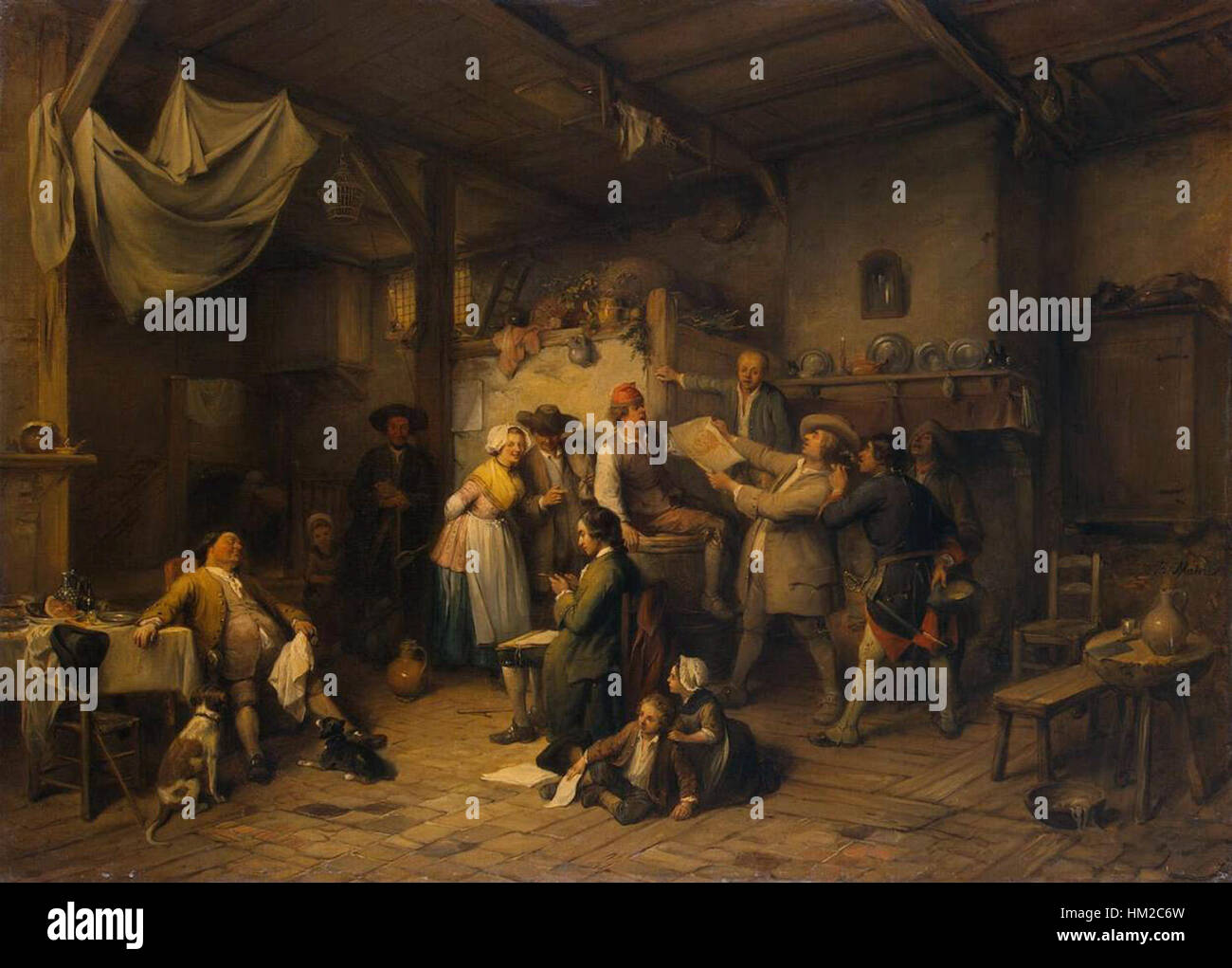 This artwork, 'Study' by Jean-Baptiste Madou, is an example of 19th ...