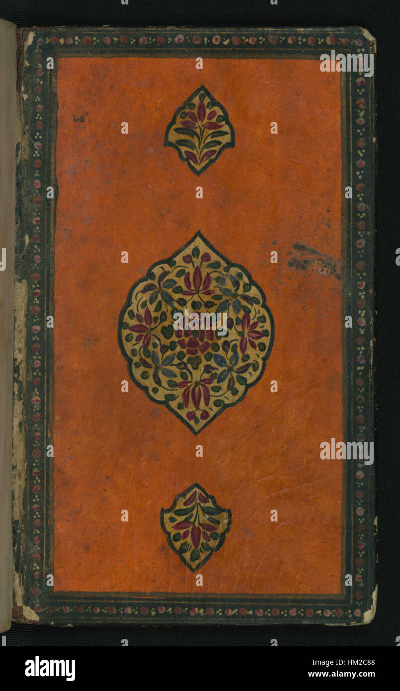 This image shows the detailed binding of a Qurâ€™an manuscript from the ...