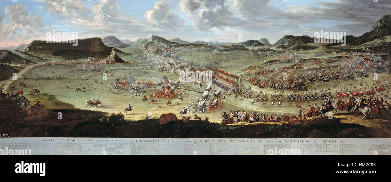 The Battle of Almansa, depicted in this artwork, was a decisive ...