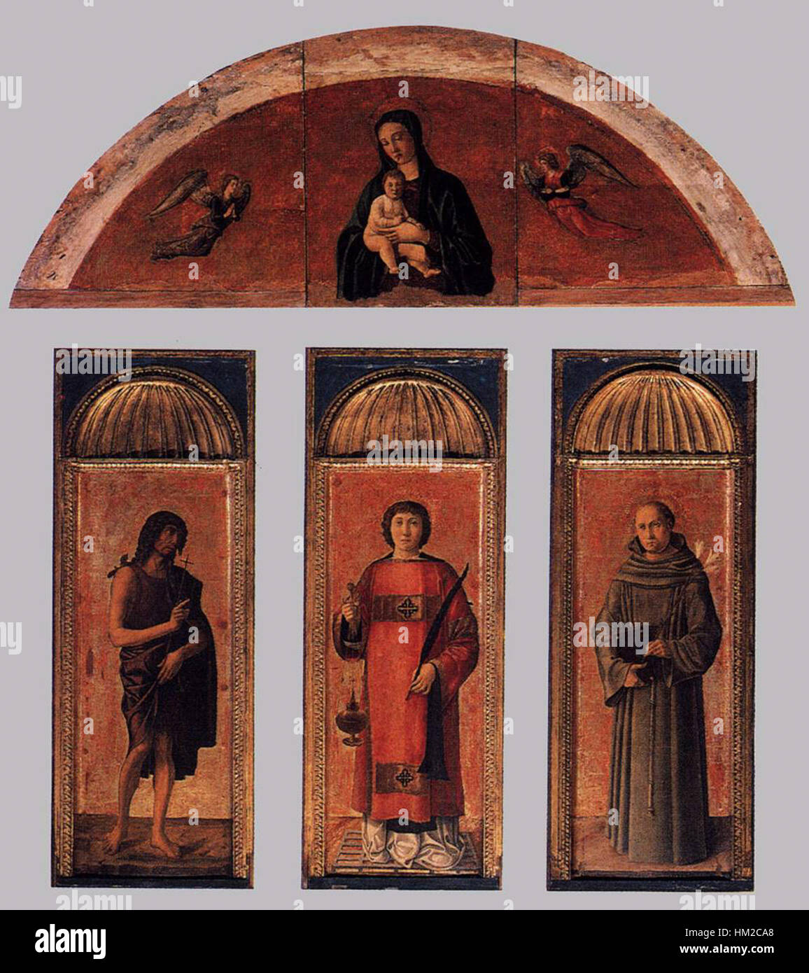 *Jacopo Bellini's Triptych of St. Lawrence* is a religious painting by ...