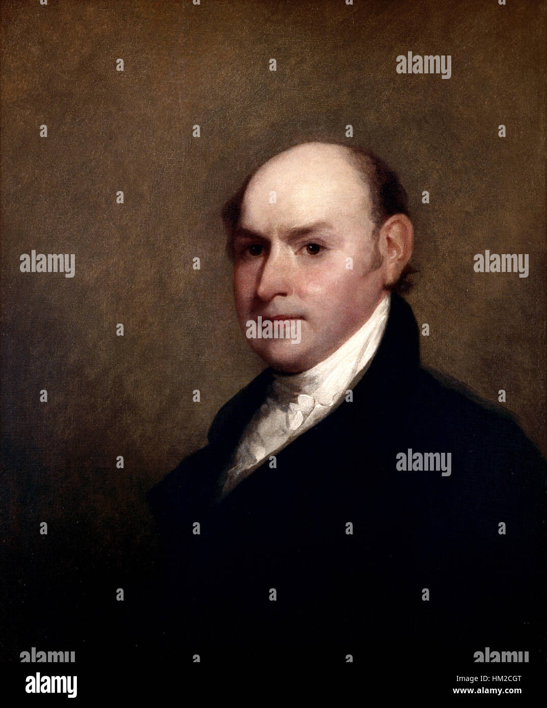 This 1818 portrait of John Quincy Adams by Gilbert Stuart presents the ...